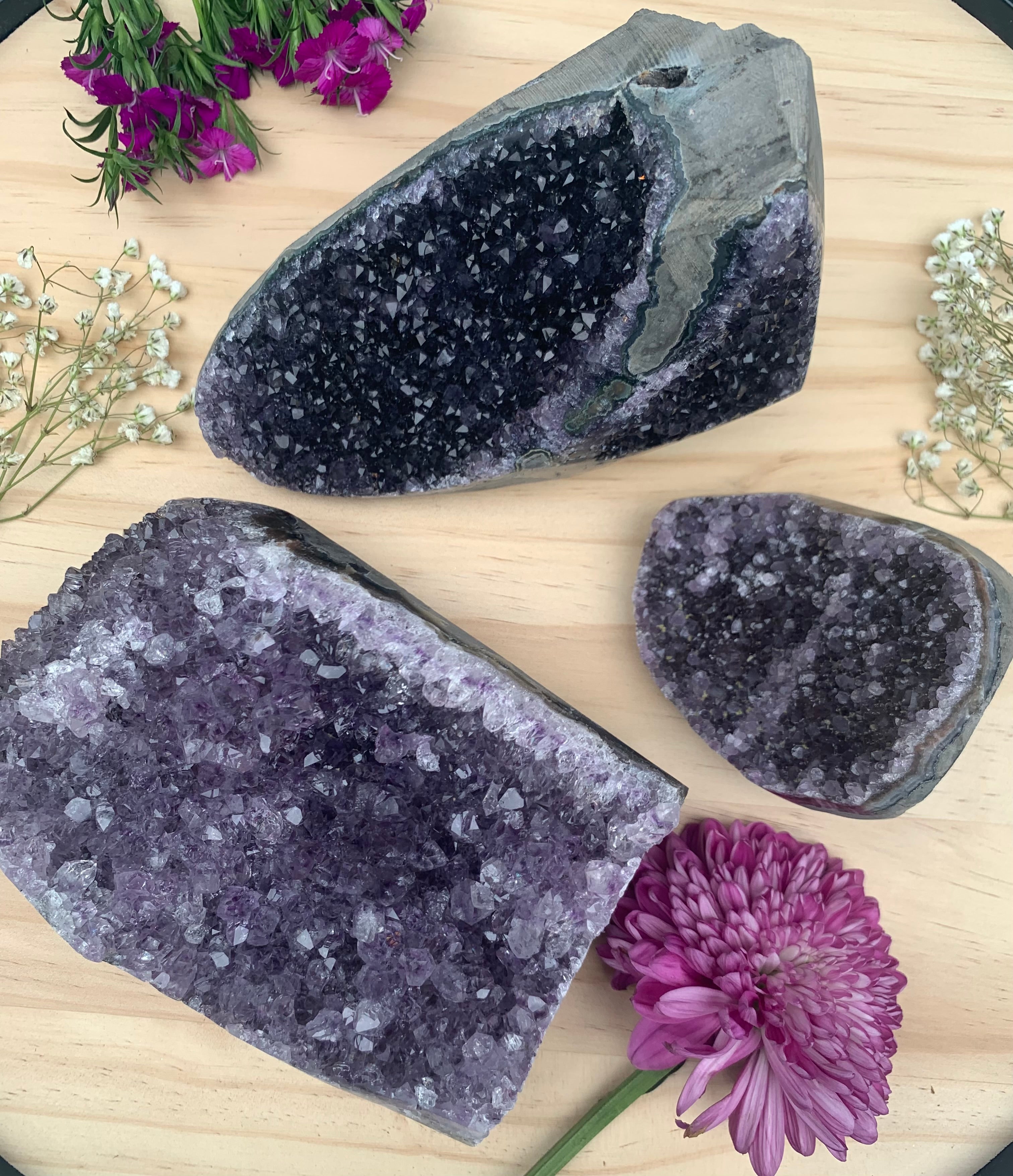 Amethyst Geode Cluster – Scorpio Sun and Moon Dreamers
